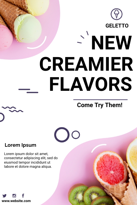 Copy of ICE CREAM PARTY POSTER TEMPLATE | PosterMyWall