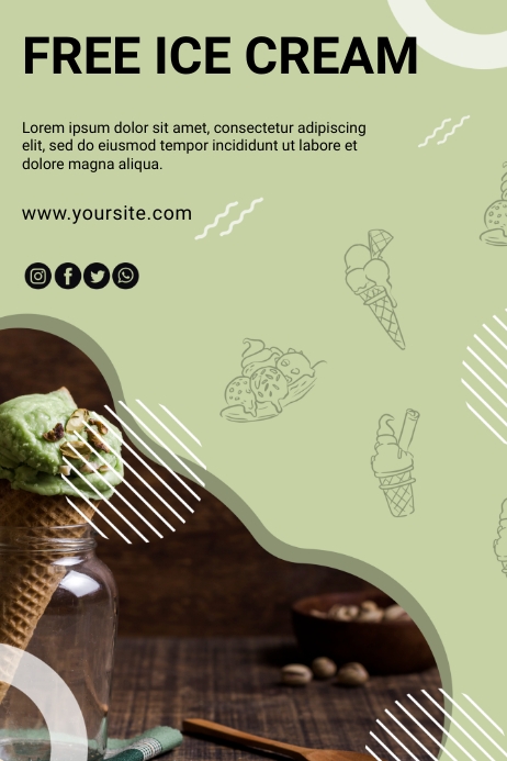 Copy of ICE CREAM PARTY POSTER TEMPLATE | PosterMyWall
