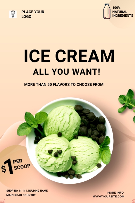 ICE CREAM PARTY POSTER TEMPLATE | PosterMyWall