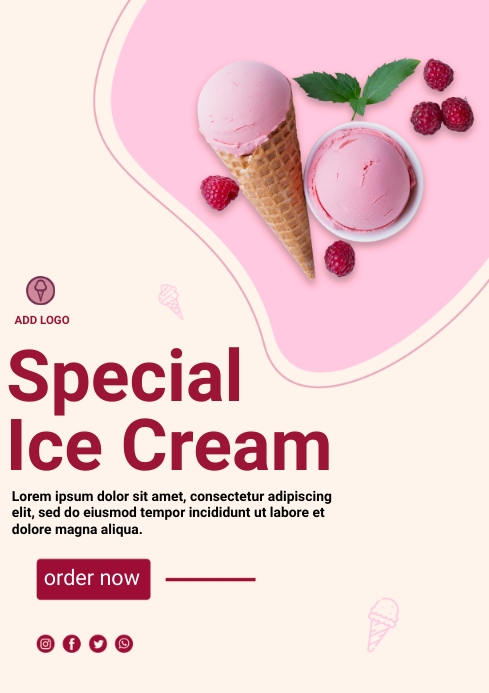 ICE CREAM PARTY TEMPLATE | PosterMyWall
