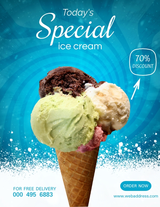 Plantilla de ICE CREAM PARTY TEMPLATE | PosterMyWall