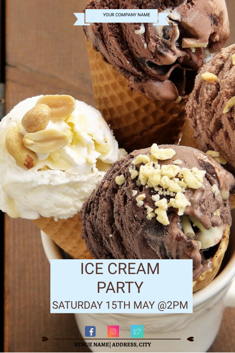 Copy of ICE CREAM PARTY TEMPLATE | PosterMyWall