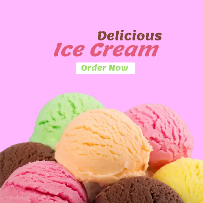 Ice Cream Post Template | PosterMyWall