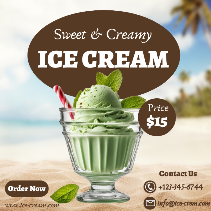 Ice Cream Post Template for Instagram | PosterMyWall