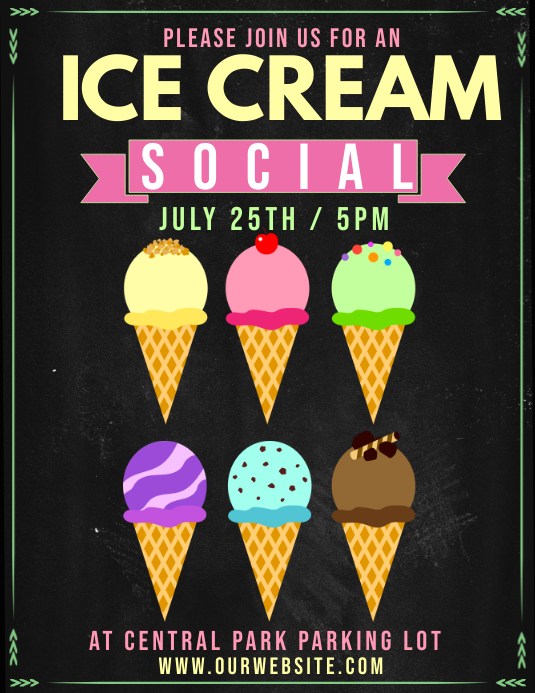 Ice cream poster, Ice cream social Template | PosterMyWall