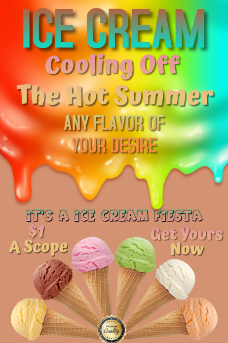 Ice Cream Poster Template | PosterMyWall