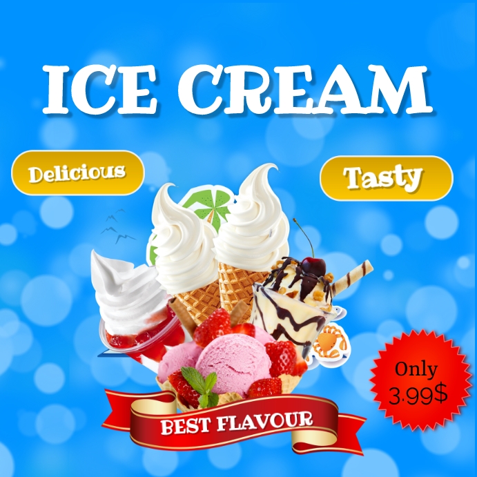 Copy of ICE CREAM POSTER | PosterMyWall