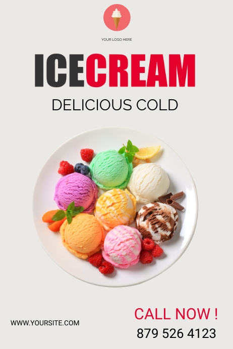 Ice cream poster Template | PosterMyWall
