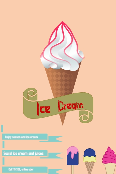 Ice cream poster Template | PosterMyWall