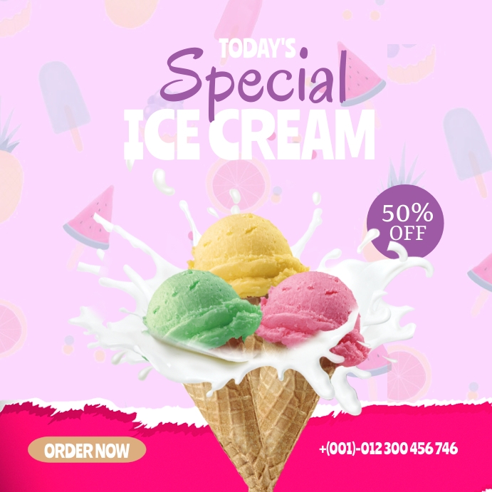 Copy of ICE CREAM POSTER | PosterMyWall