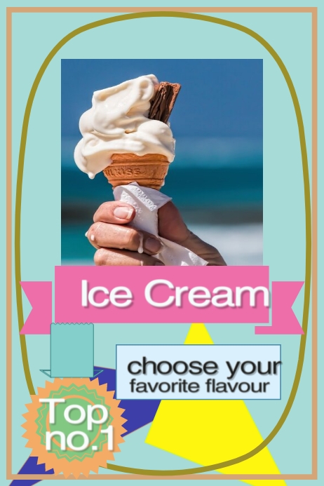 ice cream poster Template | PosterMyWall