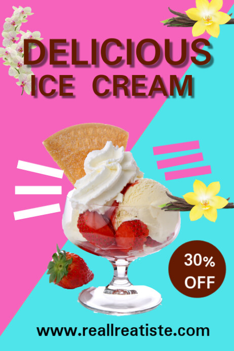 Ice Cream Poster Template | PosterMyWall