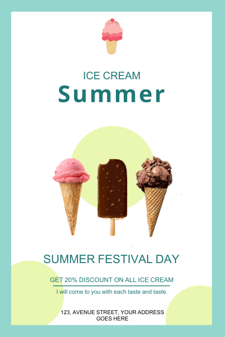 Ice cream poster Template | PosterMyWall