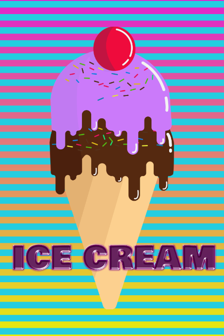 ice cream poster Template | PosterMyWall