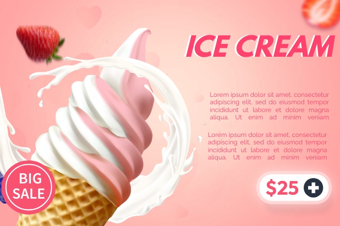 Ice Cream Poster Template | PosterMyWall