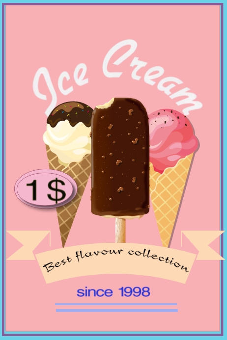 ice cream poster Template | PosterMyWall
