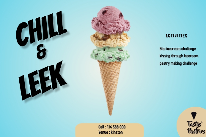 Ice cream poster Template | PosterMyWall