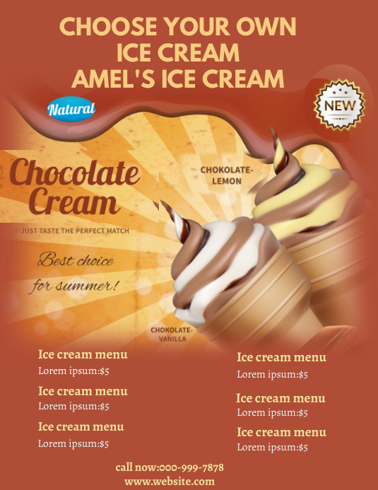 Copy of Ice cream poster | PosterMyWall