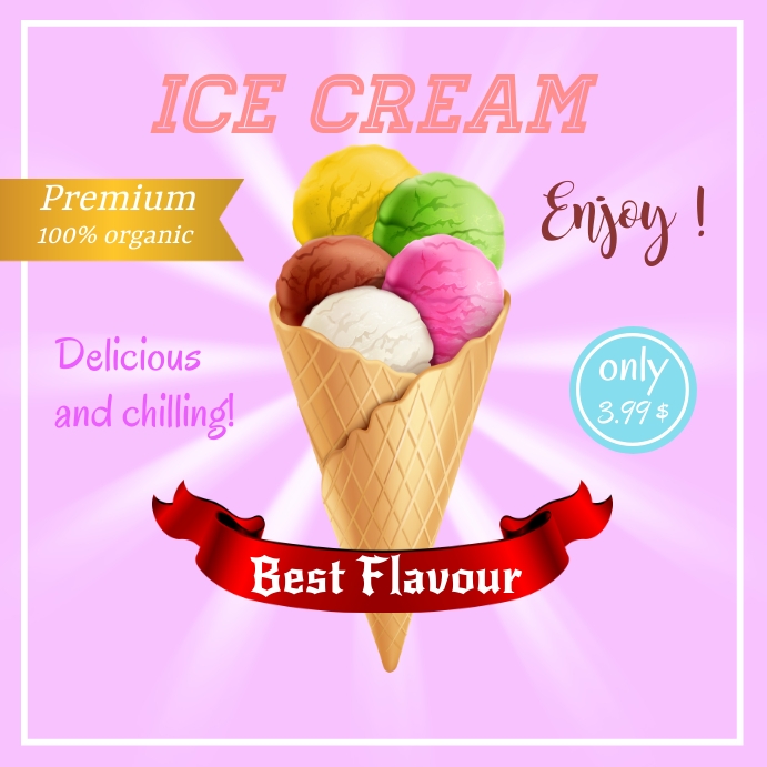 Copy of ICE CREAM POSTER | PosterMyWall