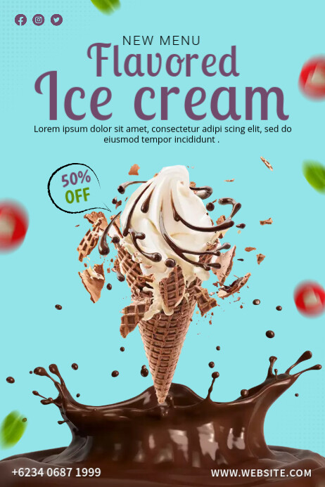 Ice Cream Poster Template | PosterMyWall