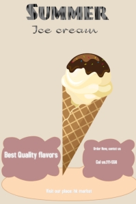 Ice Cream Poster Template | PosterMyWall