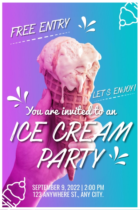 Ice Cream Poster Template | PosterMyWall