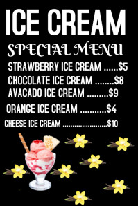 Ice Cream Poster Template | PosterMyWall