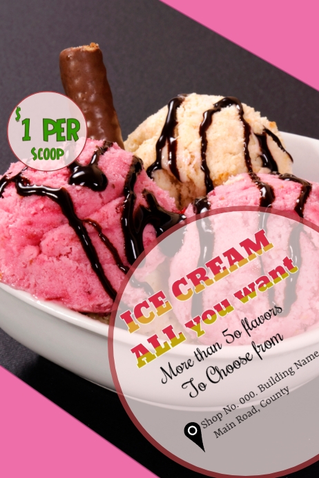 Ice cream Poster Template | PosterMyWall