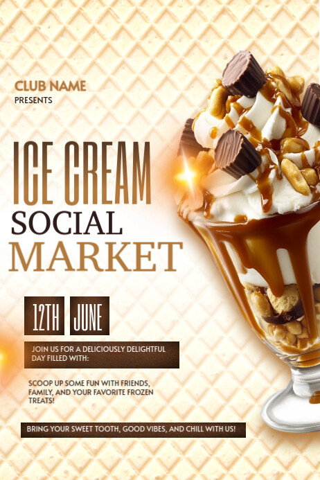 Ice Cream Poster Template | PosterMyWall