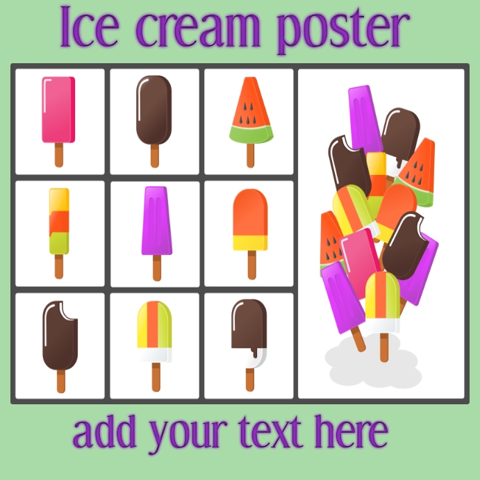Ice cream poster Summer Template | PosterMyWall