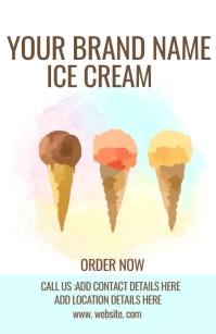 ice cream poster presentation template | PosterMyWall
