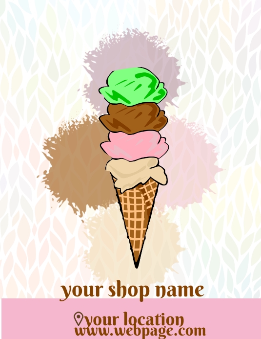 ice cream poster template | PosterMyWall