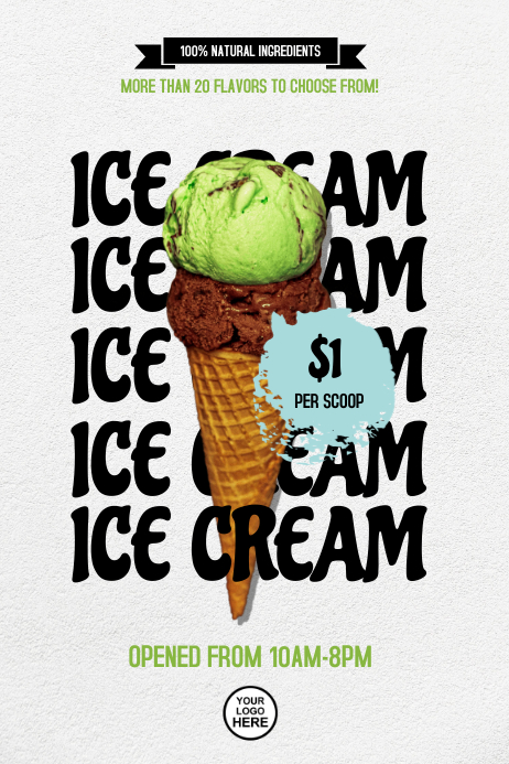 Ice Cream Poster Template | PosterMyWall