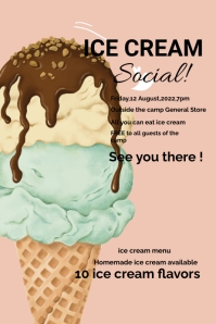 Ice Cream Party Poster Template | PosterMyWall