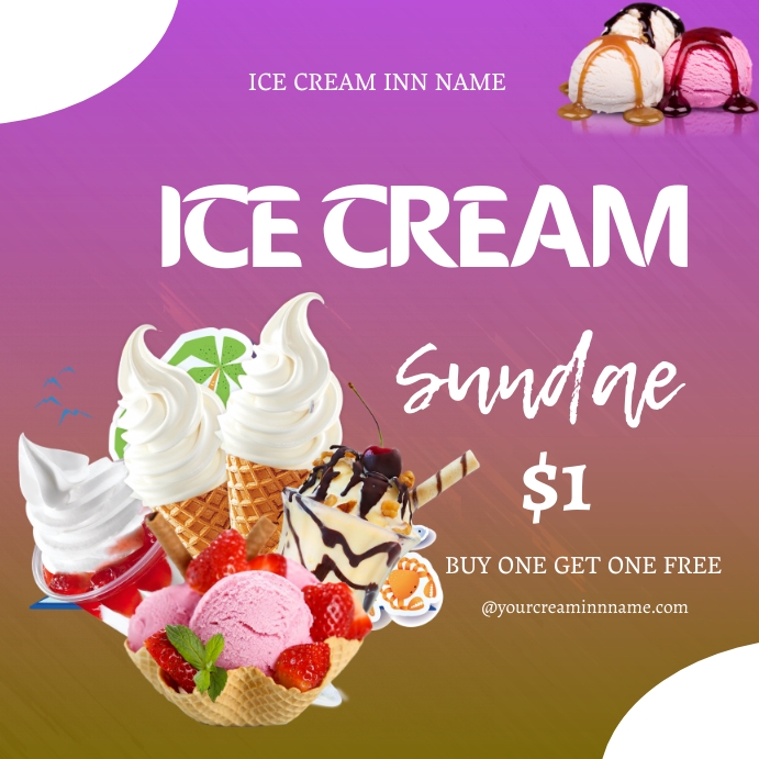 Ice Cream Posters Template | PosterMyWall
