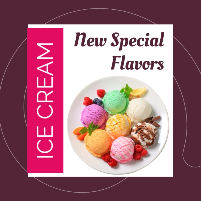 Modèle Sur Les Affiches de Crème Glacée | PosterMyWall