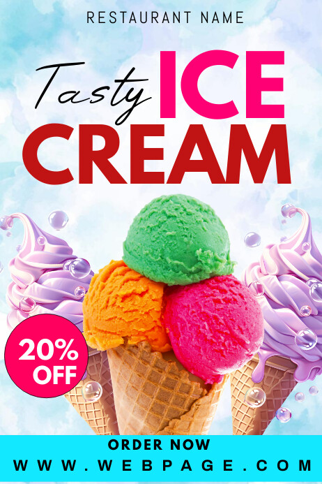 ice cream posters Template | PosterMyWall