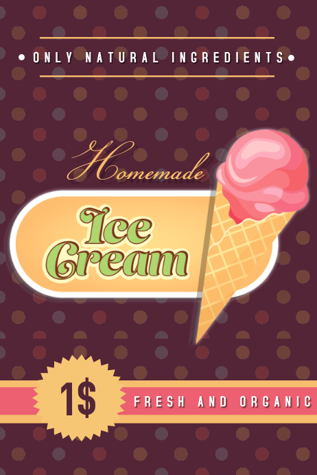 Ice Cream Professional Poster Design Template | PosterMyWall