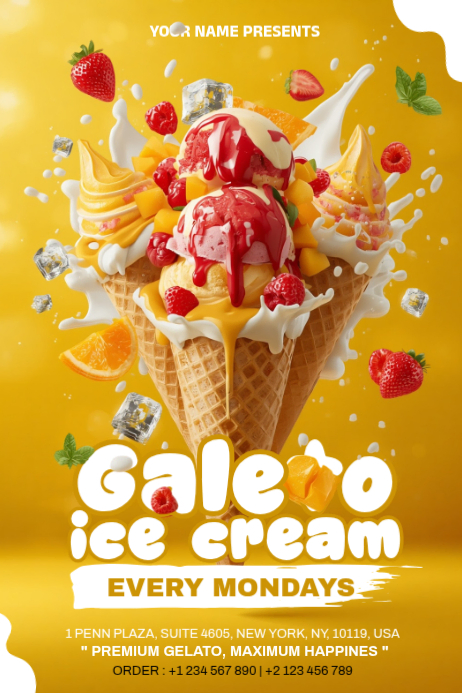 Modello Ice Cream Promotion Poster | PosterMyWall