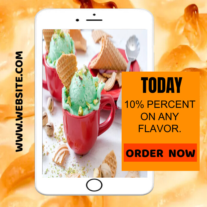 Ice cream promotion social media post Template | PosterMyWall