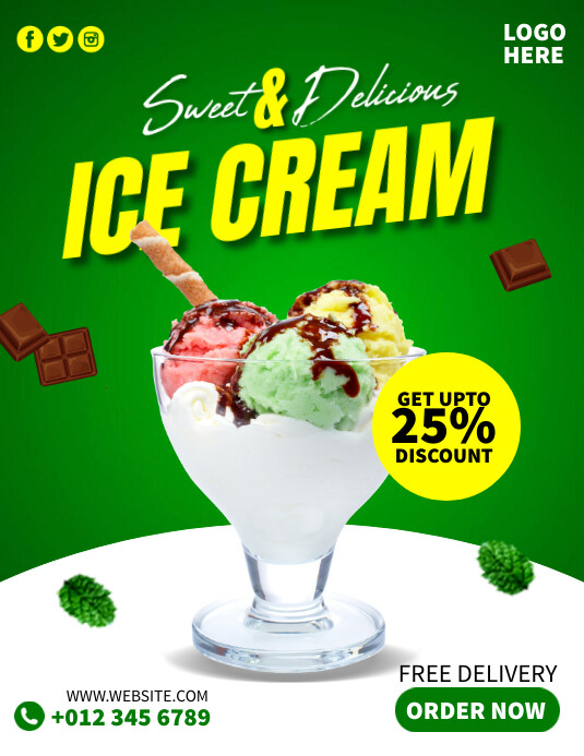 Ice Cream Sale Ads Template | PosterMyWall