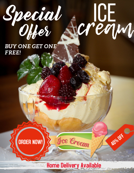 Ice Cream Sale Template | PosterMyWall