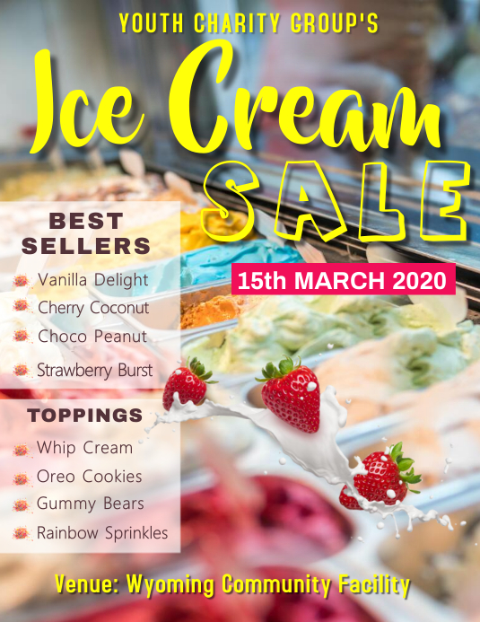 Ice Cream Sale Flyer Template | PosterMyWall