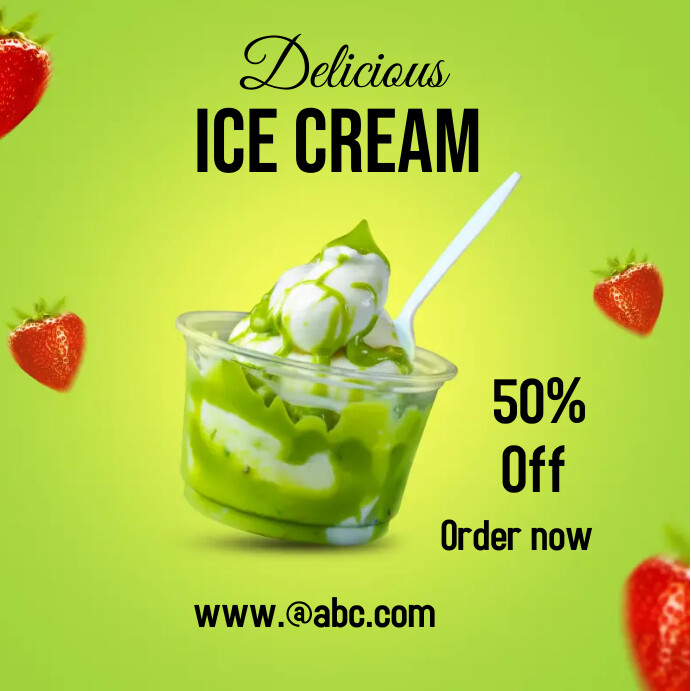 ice cream sales Template | PosterMyWall