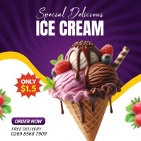Professional Ice Cream Scoops Instagram Post Template | PosterMyWall