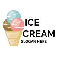 ICE CREAM LOGO Template | PosterMyWall