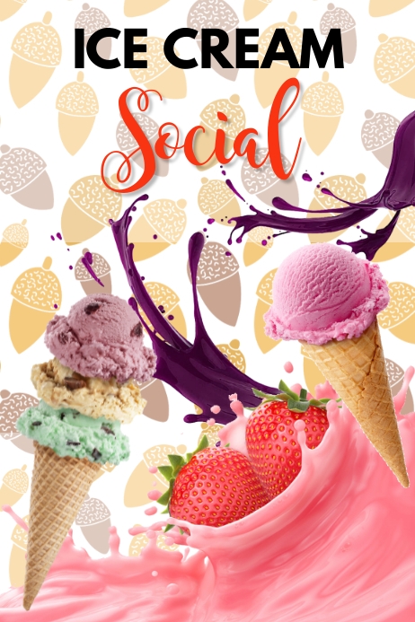 Ice cream Social Template | PosterMyWall