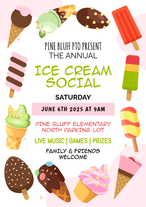 ice cream social Template | PosterMyWall