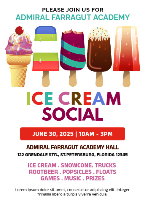 ice cream social Template | PosterMyWall