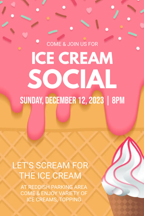 Plantilla de Ice Cream Social | PosterMyWall